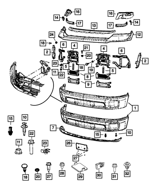 Front Bumper and Fascia for 2023 Ram 1500 Classic | Mopar Factory Parts