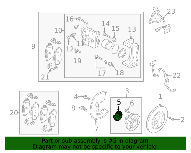 58980-J5000 - Bearing Sensor 2019-2023 Genesis G70 | AutoNationParts.com