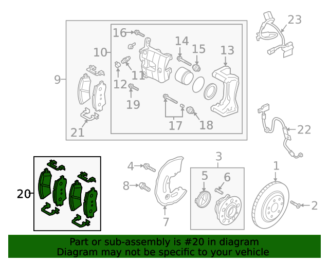 2019-2021 Genesis G70 Brake Pads Front 58101-J5A00 | OEM Parts Online