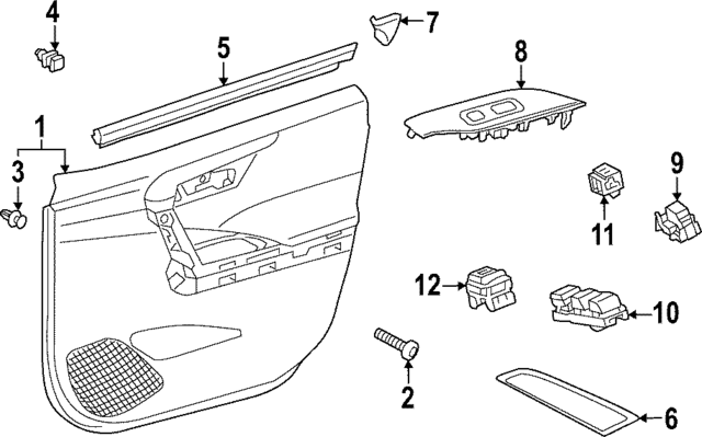 68171-0A050 - Belt Weather-Strip - 2022-2024 Toyota Corolla Cross | OEM ...