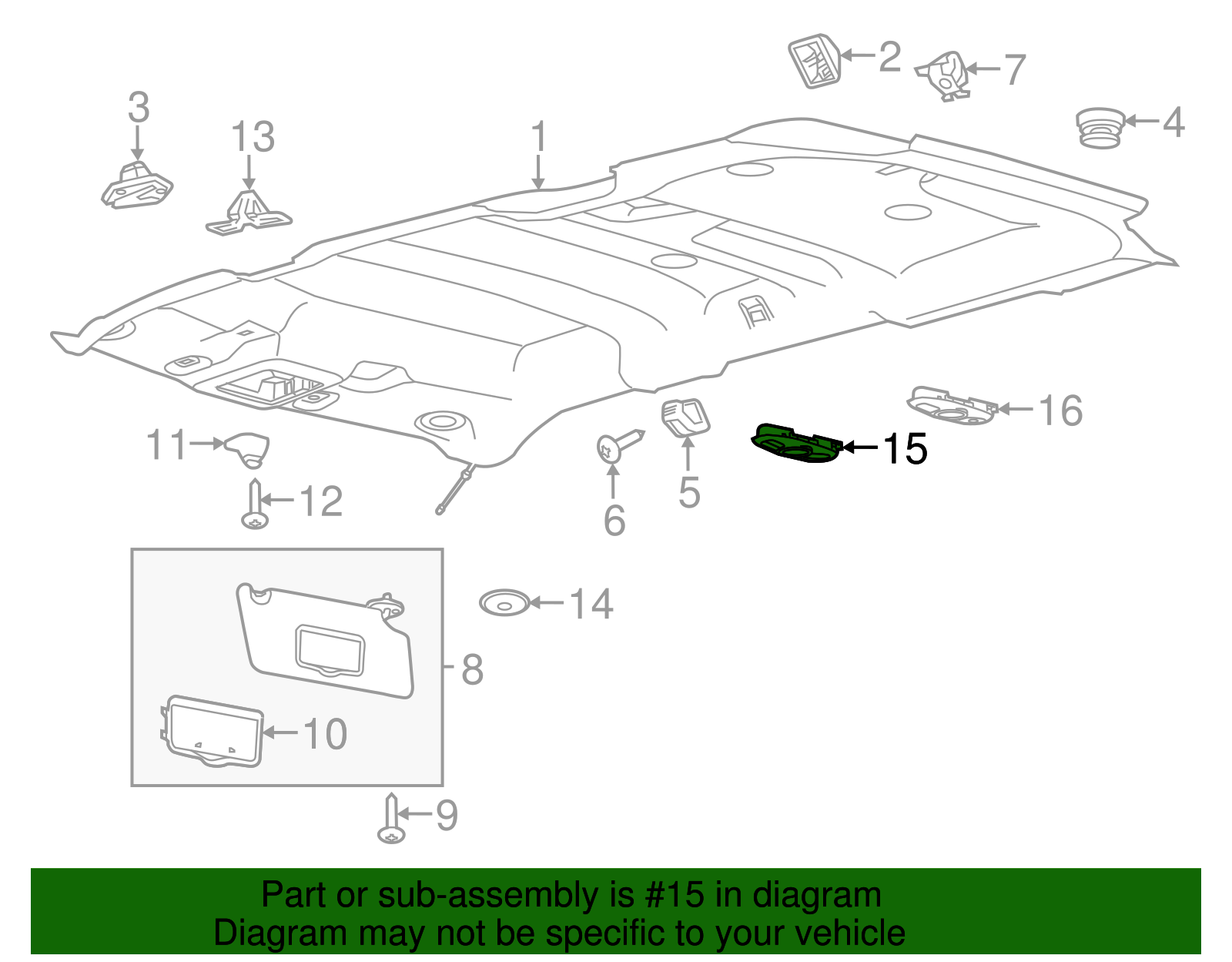 2011-2015 Ford Reading Lmp Assembly BB5Z-13776-AG | Retail Performance ...