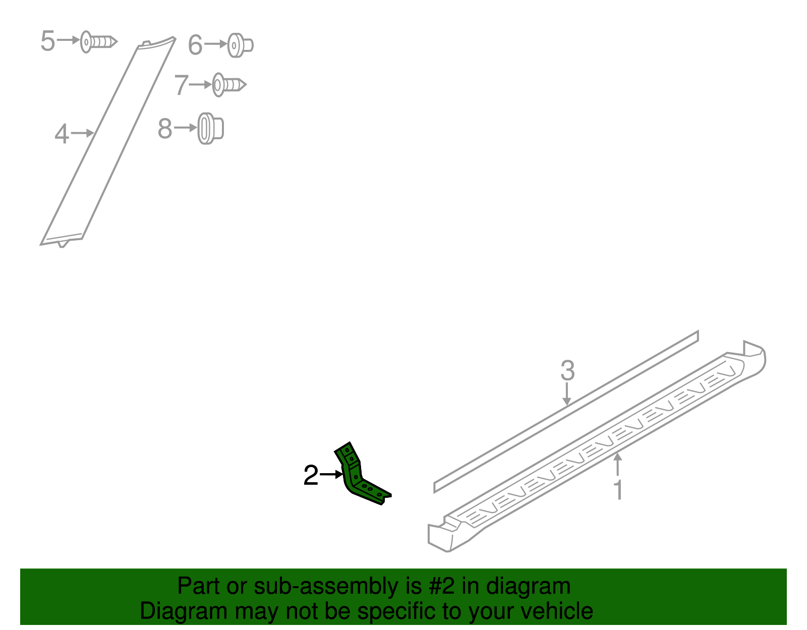 2018-2020 Infiniti QX80 Running Board Bracket 96124-6GW0A | Faulkner ...