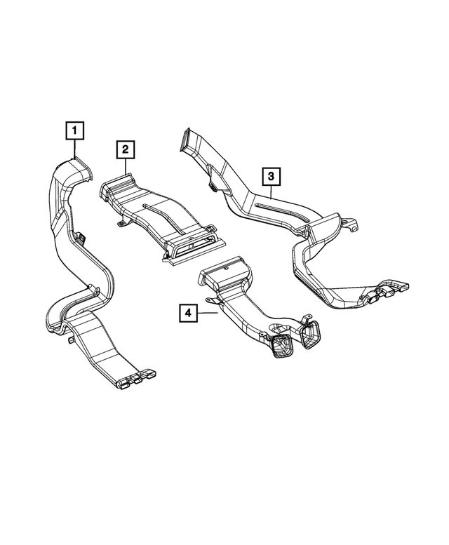 MOPAR GENUINE FLOOR DUCT - 68376270AA - 68376270AA | Mopar Online Parts