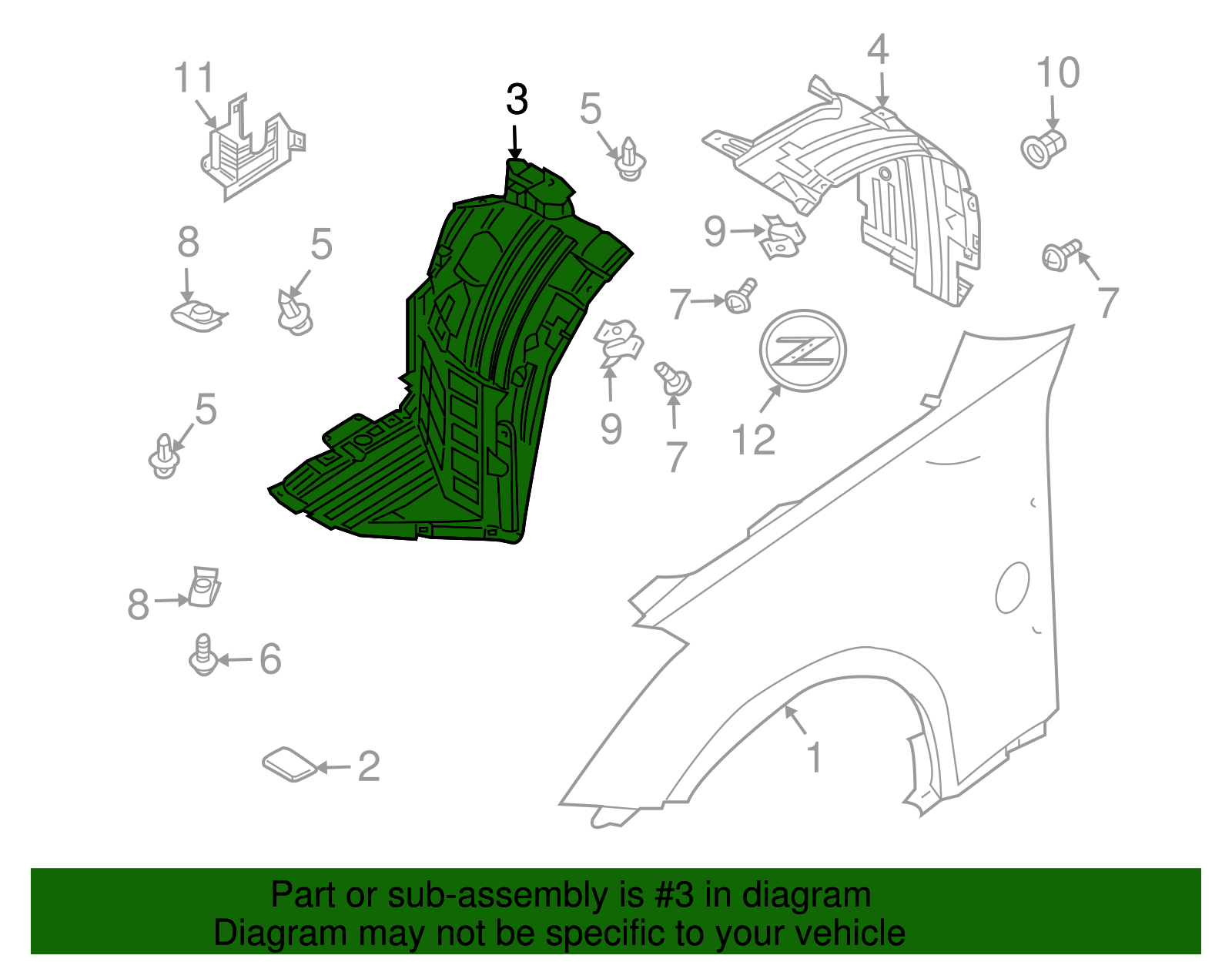 2003-2005 Nissan 350Z Front Shield 63844CD000 | Retail Performance Auto ...
