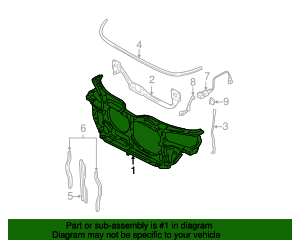 2001-2005 Volkswagen Passat Radiator Support 3B0-805-594-BJ | VW Direct Auto Parts