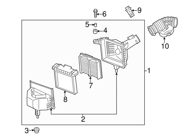 2012-2018 Infiniti Air Cleaner Body 16528-1MG0B | Infiniti of Orland Park