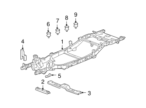 2004-2012 GM Passenger Side Front Bumper Impact Bar Bracket 12335909 ...