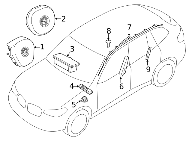 Genuine BMW 72-12-7-409-180 | Curtain Air Bag | FREE Shipping on Most ...