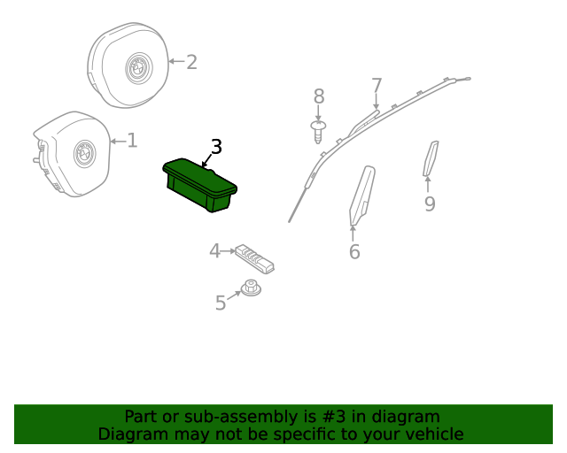 Genuine BMW 72-12-9-382-490 | Passenger Air Bag | FREE Shipping on Most ...