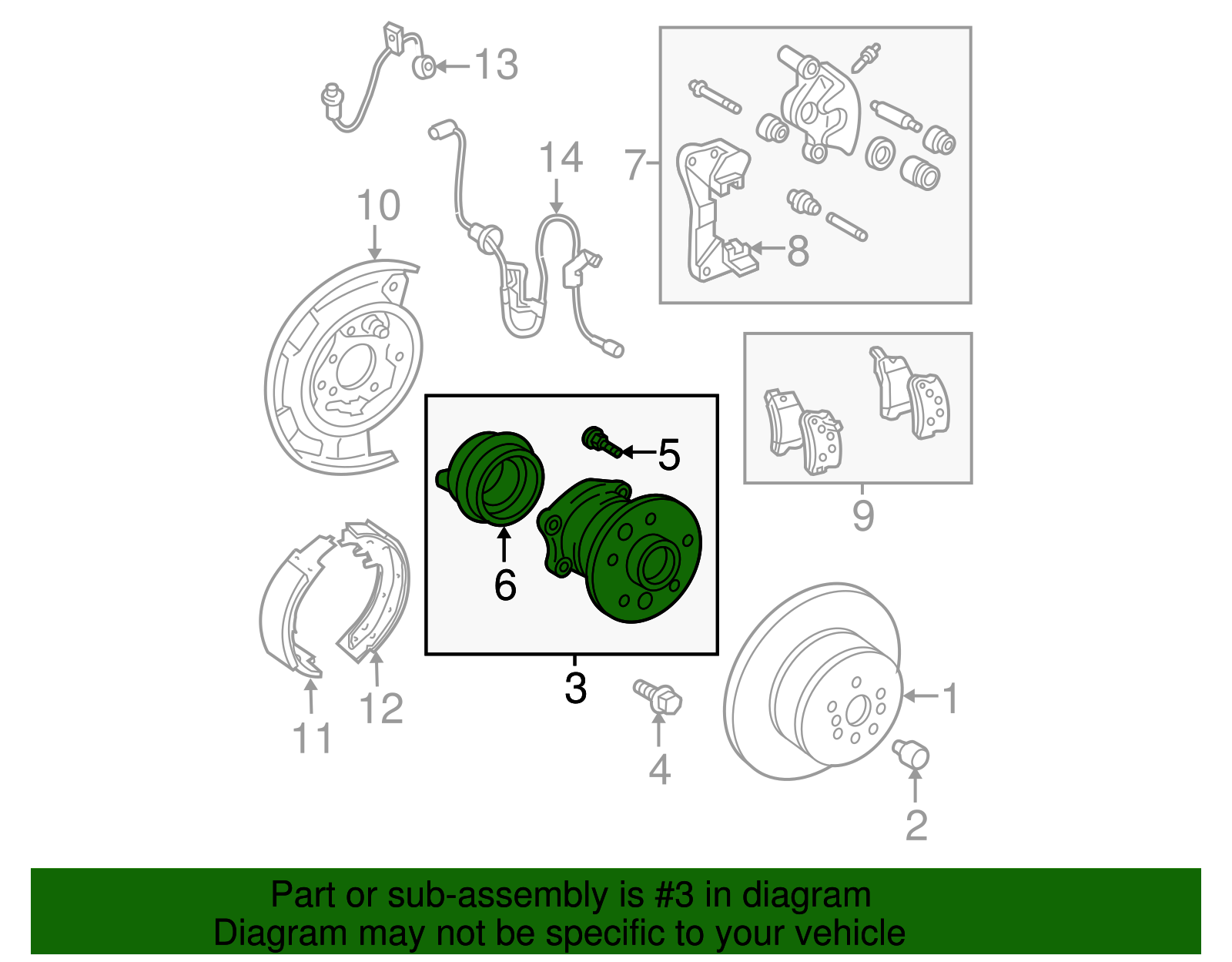 2001-2012 Toyota Hub & Bearing 42460-48011 | Retail Performance Auto Parts