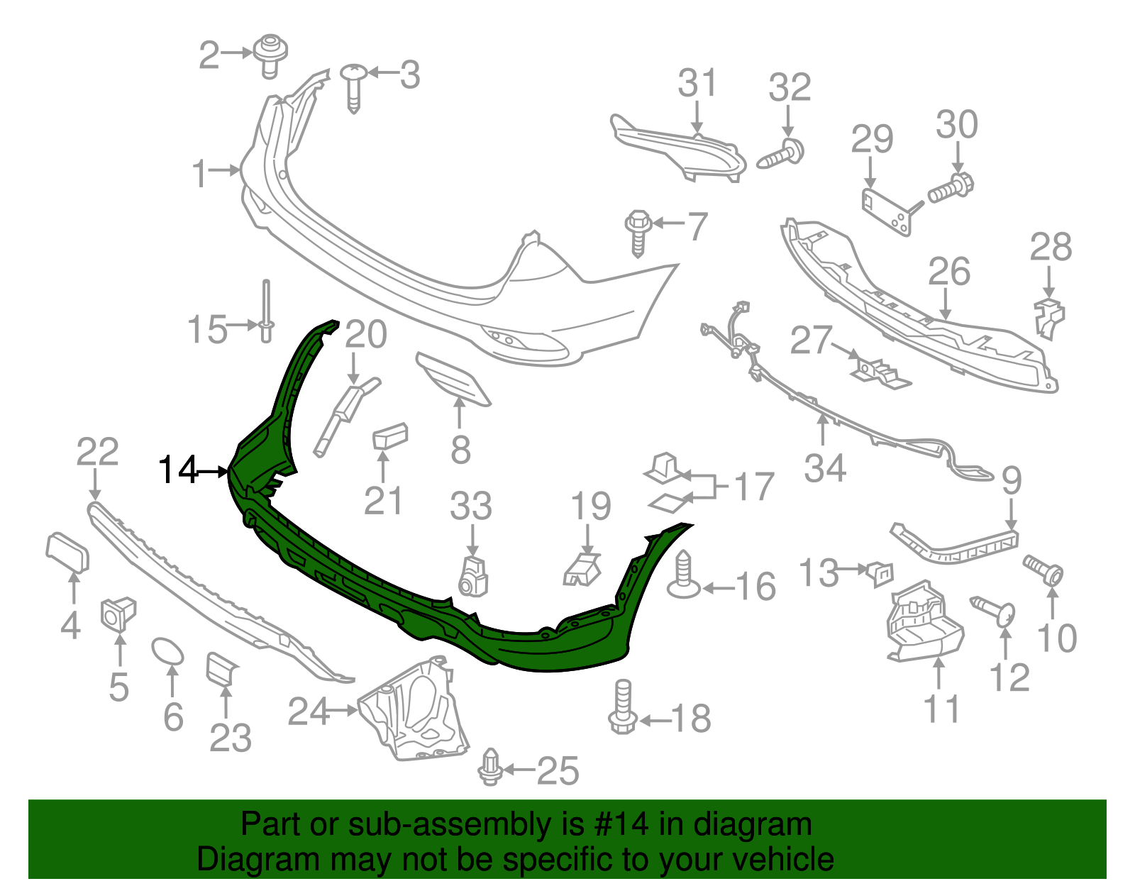 2017-2018 Hyundai Santa Fe Sport Lower Cover 86612-4Z500 | OEM Parts Online