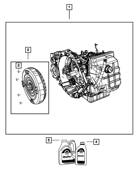 Automatic Transmission / Transaxle and Torque Converter for 2016 Ram ...