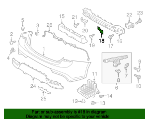 86633-H9000 - Upper Bracket 2018-2020 Kia Rio | Kia.Parts Store