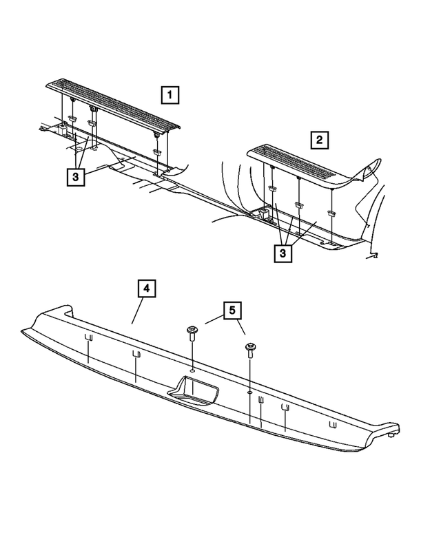 2004-2009 Dodge Durango Lift-Gate Scuff Plate 5HN12ZJ3AF | My Mopar Parts