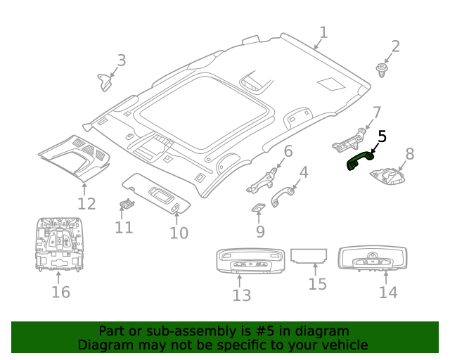 2016-2023 BMW Interior Grab Bar 51-16-8-061-393 | AutoNationParts.com