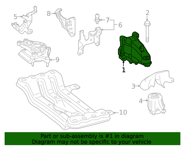264-223-03-00 - Engine Bracket 2019-2023 Mercedes-Benz | Mercedes-Benz ...