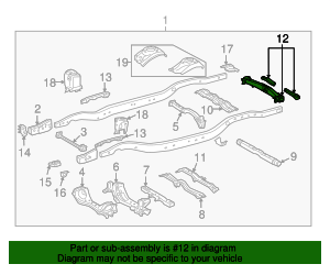 51209-60200 - Rear Cross-Member - 2008-2011 2013-2020 Lexus LX570 | My ...