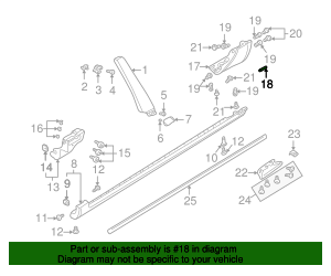 2002-2019 Audi Rear Cover Tape D-438-P11-M4 | Audi Parts