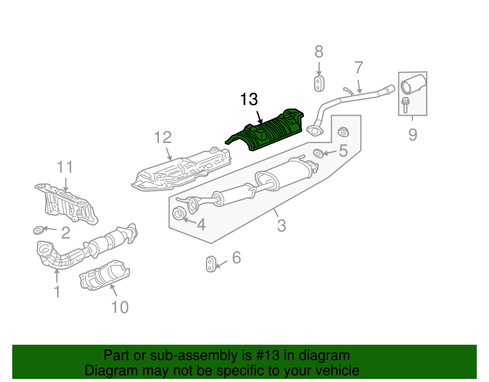 74655-SCV-A00 - 2003-2011 Honda Element - Plate Muffler Baffle ...