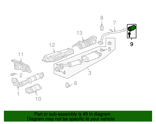 2005-2011 Honda Element Tailpipe Extension 18310-SCV-A01 | OEM Parts Online