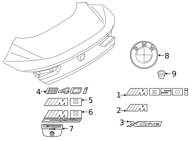 51-14-8-079-112 - Nameplate - 2019-2024 BMW | BMW Parts Exchange