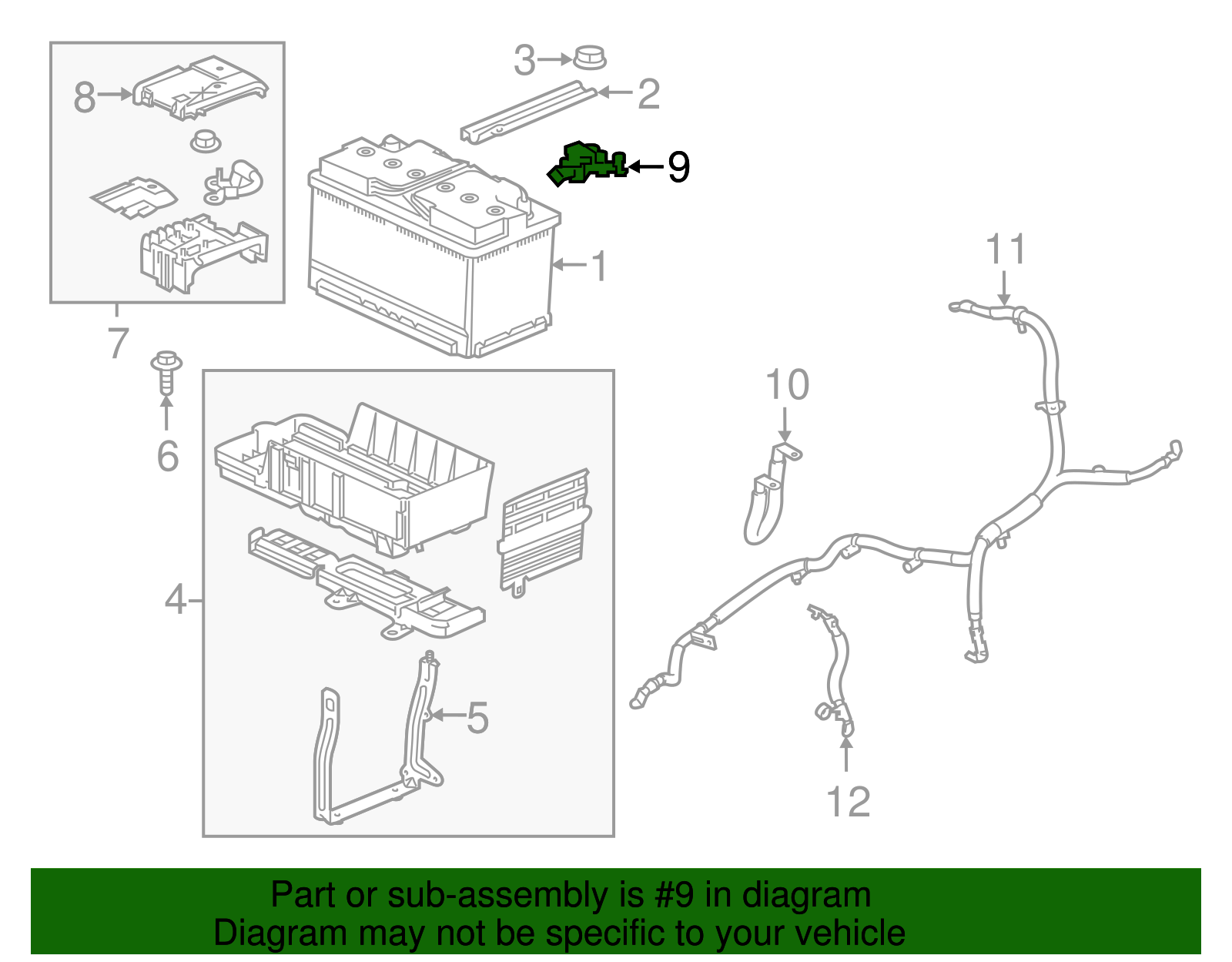 2017-2018 Buick Envision Battery Sensor 13599062 | QuirkParts