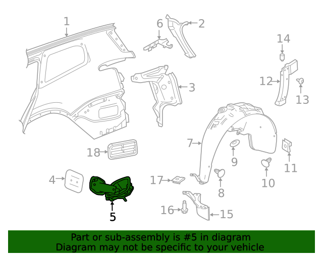 Fuel Tank Filler Pipe Housing 84781066 | GMPartsDirect.com