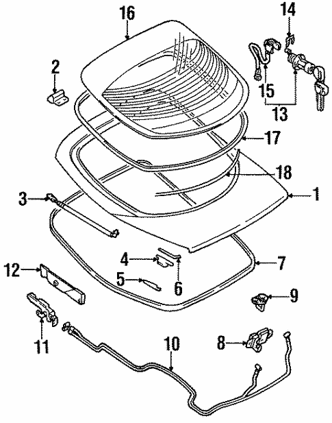 Trunk for 1999 Mitsubishi Eclipse | Mitsubishi Parts Warehouse
