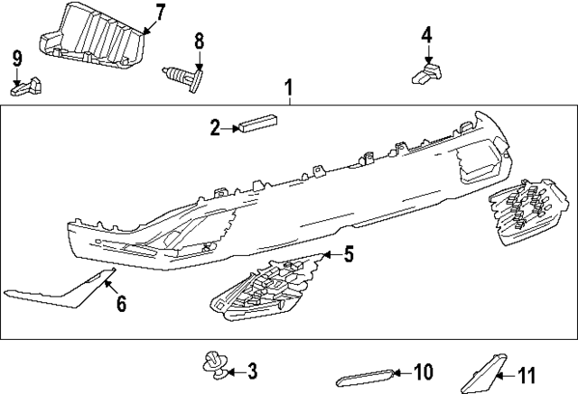 2023-2024 Lexus Lower Cover 52108-0E250 | Express Lexus Parts