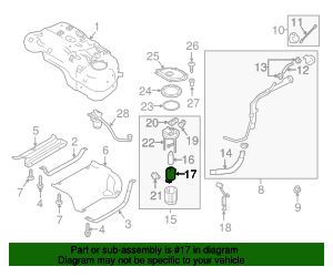 2017-2020 Kia Sportage Fuel Filter 31112-1W000 | TascaParts.com