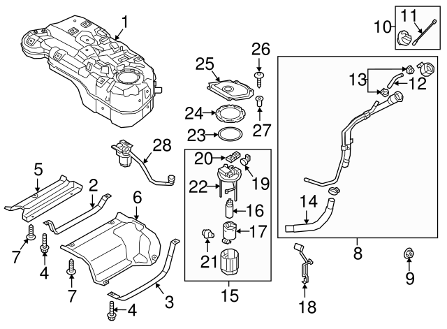 2017-2021 Kia Sportage Fuel Filter 31112-1W000 | QuirkParts