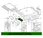 212-810-43-10-9051 - Sun-Visor Cover 2012-2014 Mercedes-Benz | Mercedes ...