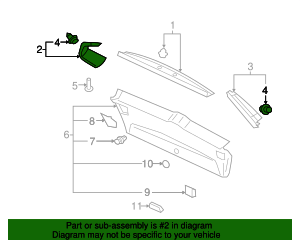 2007-2013 Mitsubishi Outlander Side Trim Panel 7224A018XA | Mitsubishi ...