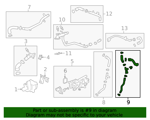55487348 - Thermostat Bypass Hose GM 2019-2024 Cadillac | Parts for ...