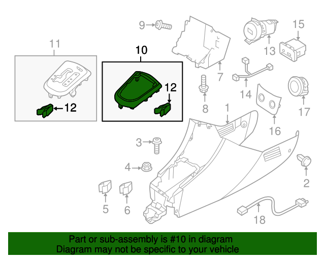 2015-2017 Hyundai Accent Shift Plate 84650-1R000-RDR | OEM Parts Online