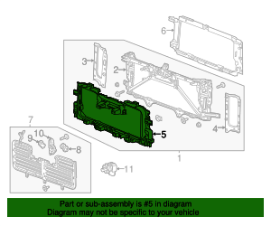 2016-2019 Chevrolet Front Bumper Shutter 85632898 GM | GMPartsDirect.com