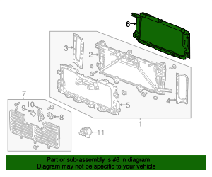 2014-2019 Chevrolet Radiator Air Seal 23364122 GM | GMPartsDirect.com