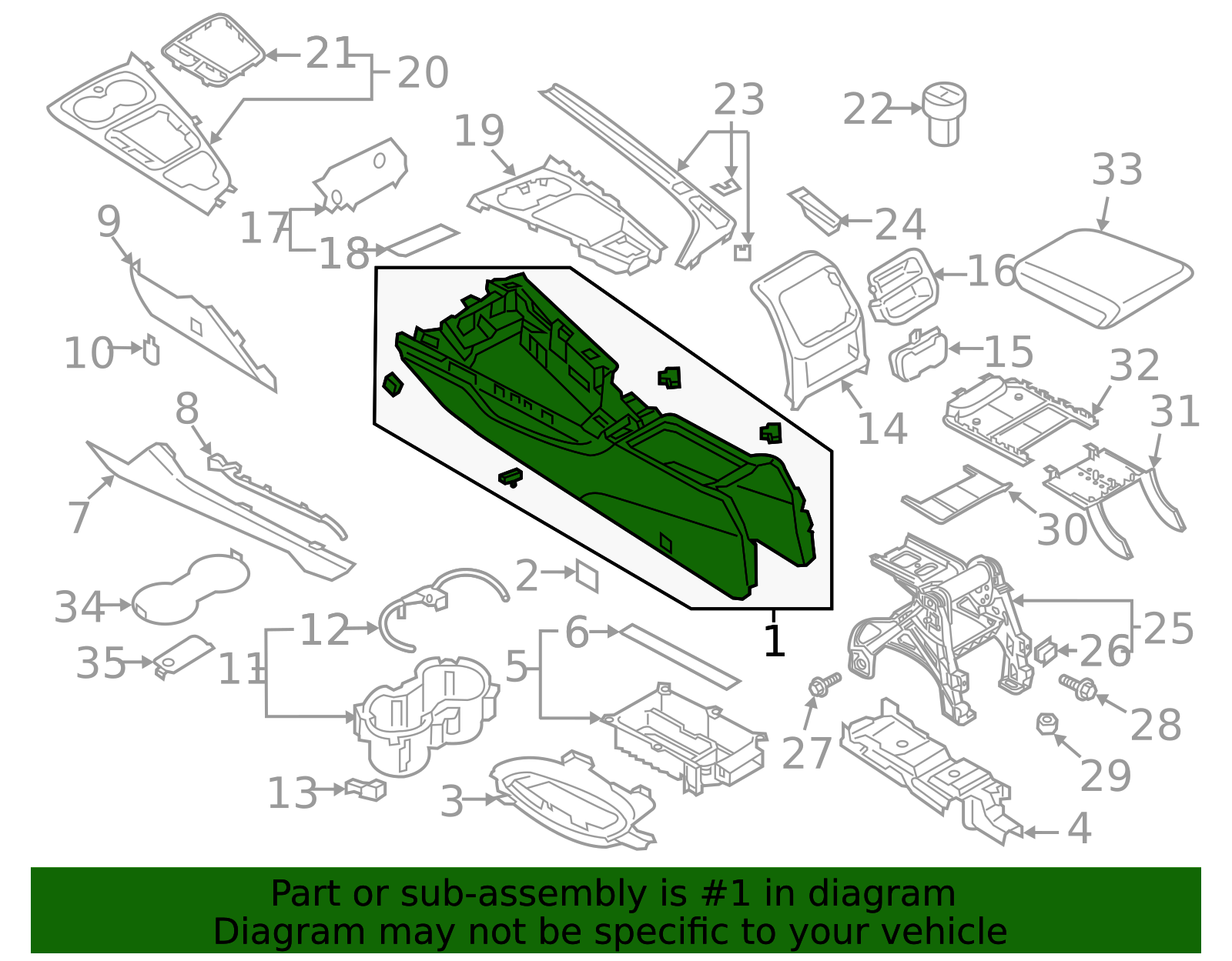 2017-2024 Audi Center Console 8W1-863-241-D-BV2 | Audi OEM Parts Guy