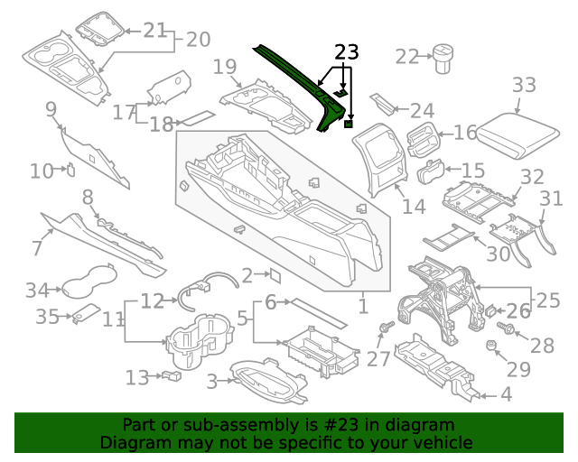 8W1-863-969-C-UT5 - Console Trim Panel 2017-2023 Audi | AutoNationParts.com