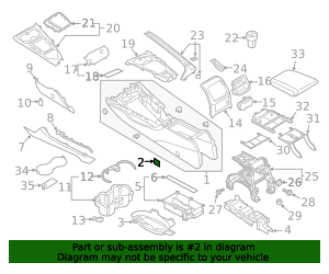 8W0-863-274-BA4 - Console Cap 2017-2023 Audi | Audi OEM Parts