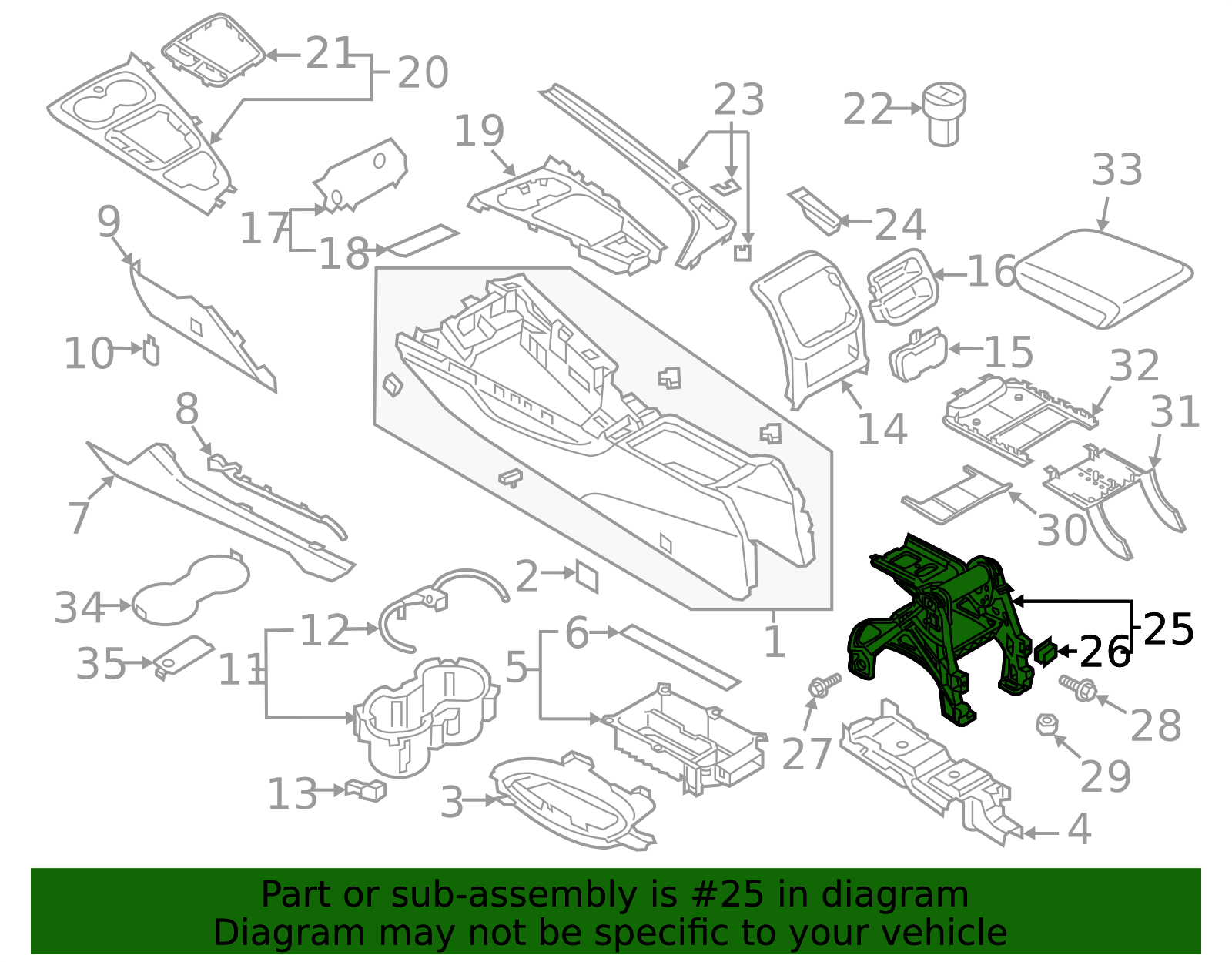 2017-2024 Audi Armrest Base 8W0-864-283-F | Audi USA Parts