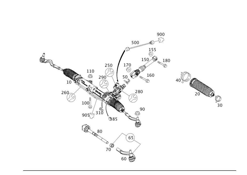 204-338-05-15 - Tie Rod 1968-2016 Mercedes-Benz | Mercedes-Benz USA Parts