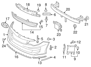 86552-D5000 - Front Bracket 2016-2020 Kia Optima | Kia.Parts Store