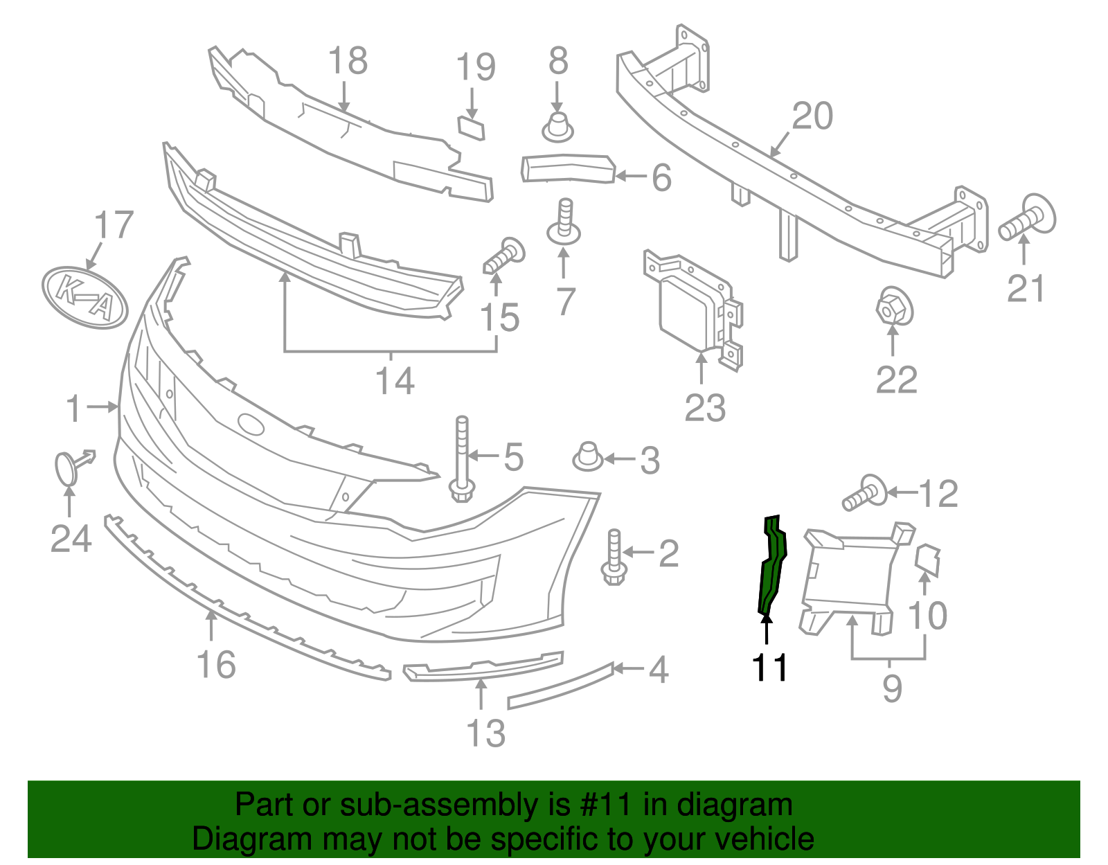 2016-2018 Kia Optima Trim Bezel 86568-D4000 | Kia Automotive Parts