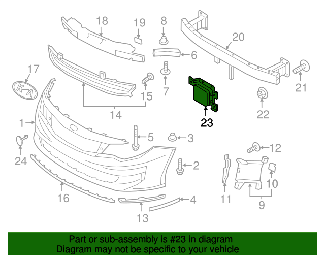 96400-D4100 - Distance Sensor 2016-2018 Kia Optima | Kia.Parts Store