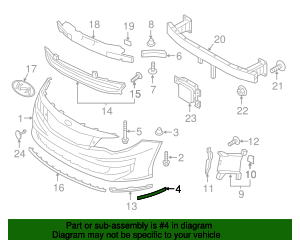 86552-D5000 - Front Bracket 2016-2020 Kia Optima | Kia.Parts Store