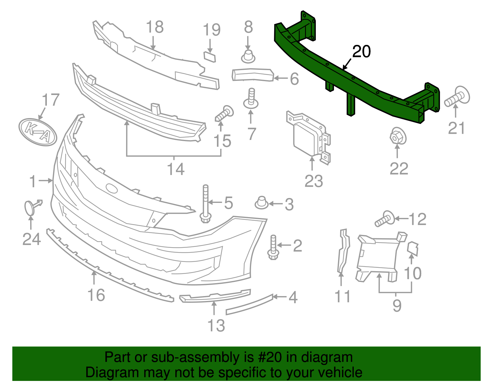 2014-2025 Kia Absorber Retainer Clip 86593-1U200 | TascaParts.com