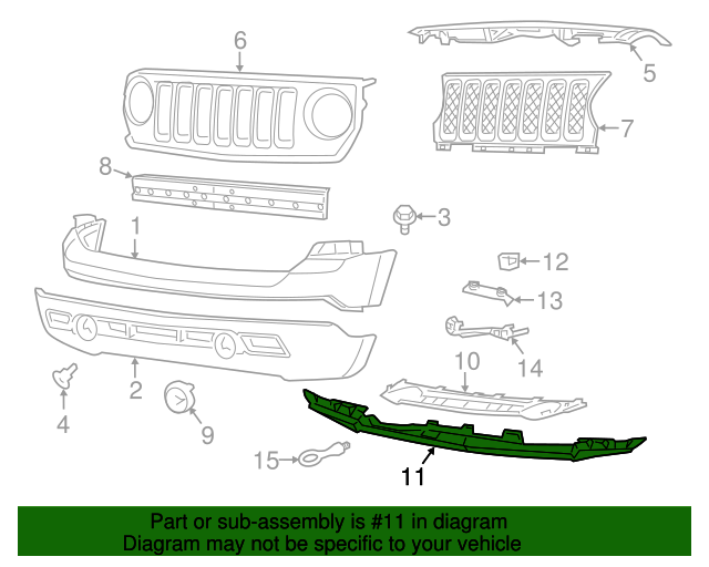2011-2017 Jeep Patriot Lower Panel 68091531AA | TascaParts.com