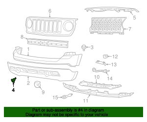 2007-2017 Jeep Patriot Lower Cover Pin 6508947AA | TascaParts.com