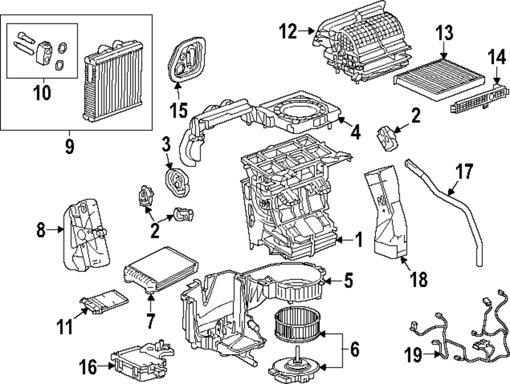 2024-2025 Chevrolet Traverse HVAC Air Inlet Housing 26526768 GM ...